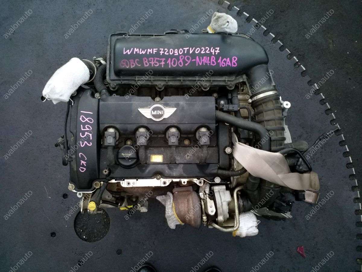 Двигатель MINI COOPER S 2007г. R56 N14B16, 11002158714, цена 40140 руб ...